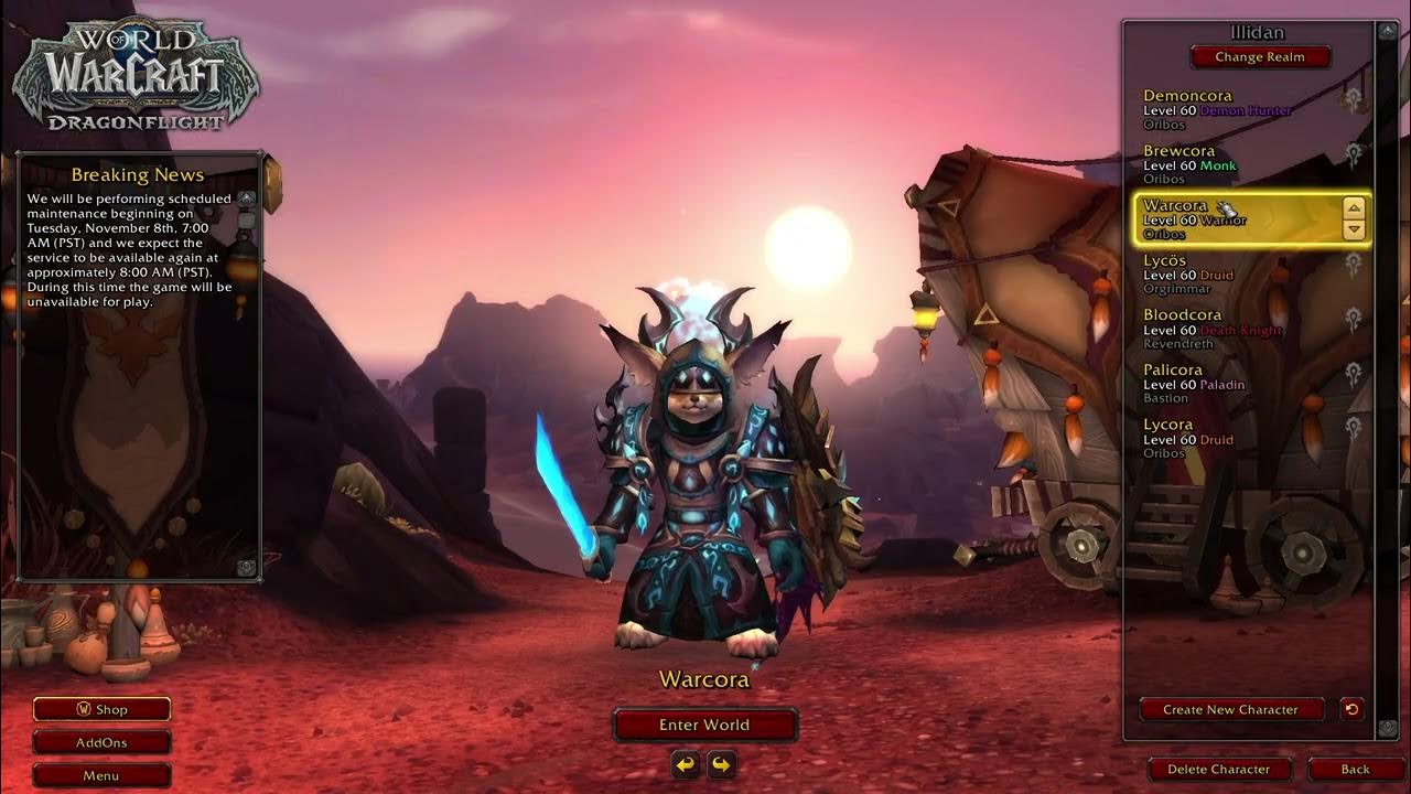 Wow Characters DF Pre-Patch (Nov 2022) - YouTube