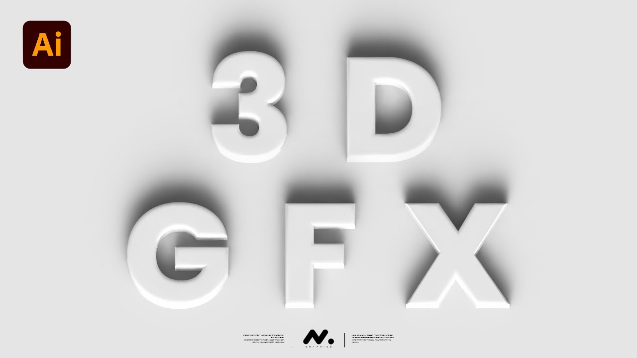 How To Create 3D Text Effect in Illustrator | 3D Text Effect | Easy and ...