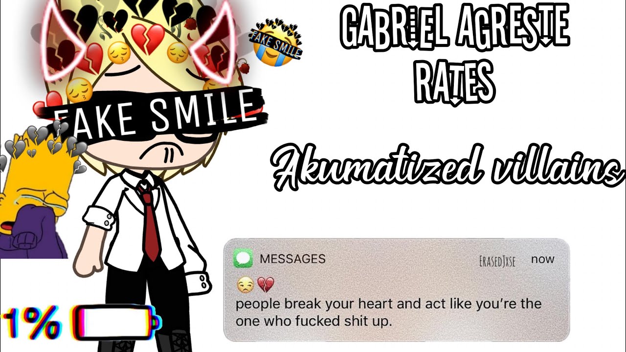 Gabriel agreste Rates and Reacts to Akumatized Villans (MLB) || Gacha ...