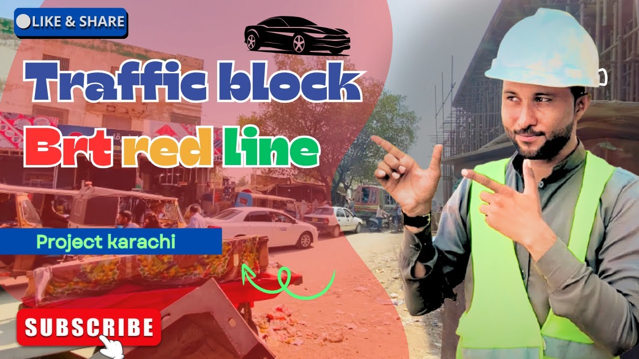 Traffic block | brt redline project karachi update - YouTube