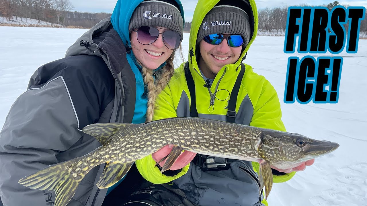 FIRST ICE in Wisconsin! We Found Some Fish! - YouTube