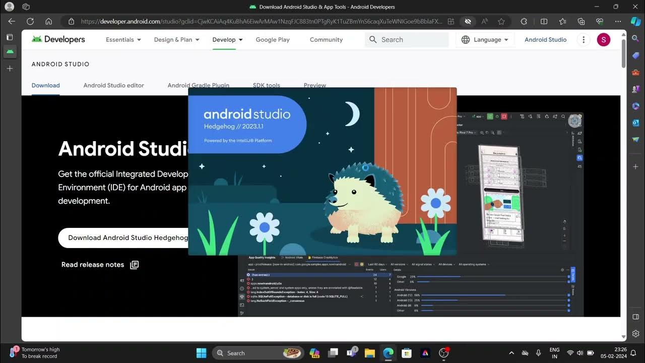 03 Installation of Android Studio in telugu | GDSC Session on Kotlin | Jetpack compose android ...