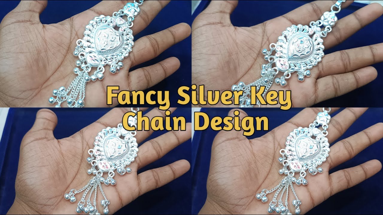Silver key chain design for daily wear || chandi ki chabi chalaa design ...