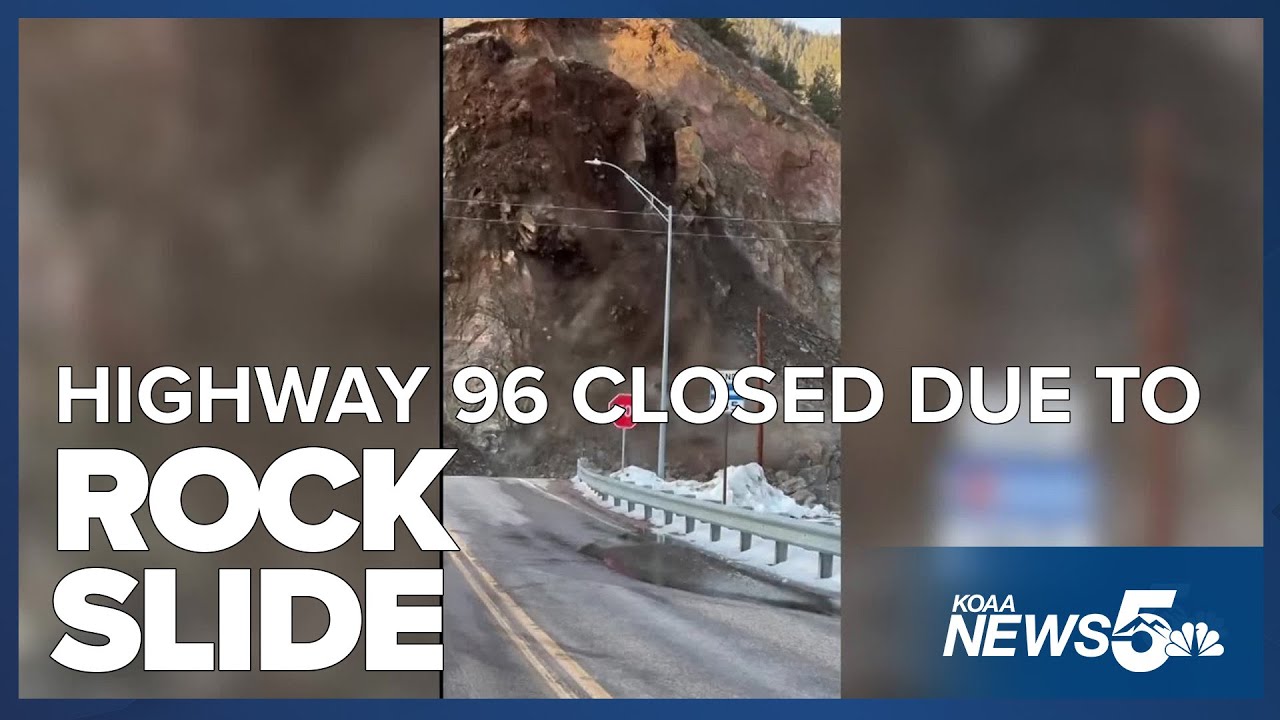Rock slide caught on camera in Colorado - YouTube