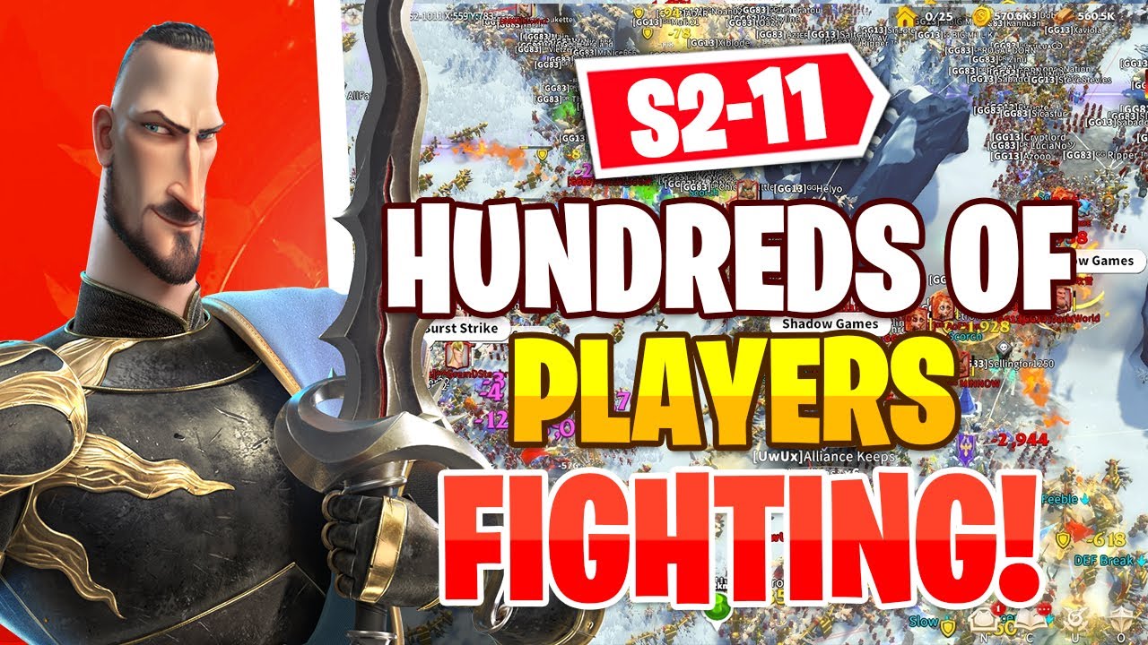 S2-11 WAR! GG83/GG13 vs UwUx/ArAx! HUNDREDS of Players Fighting w ...