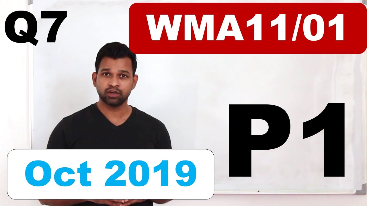 Oct 2019/P1 | WMA11/01 | Q.No.7 | Differentiation & gradient function ...