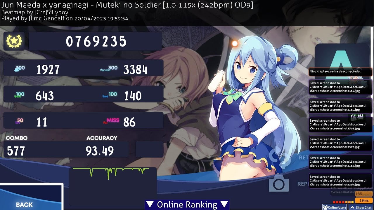 MANOS (muteki no soldier 1.15 93.49%) - YouTube