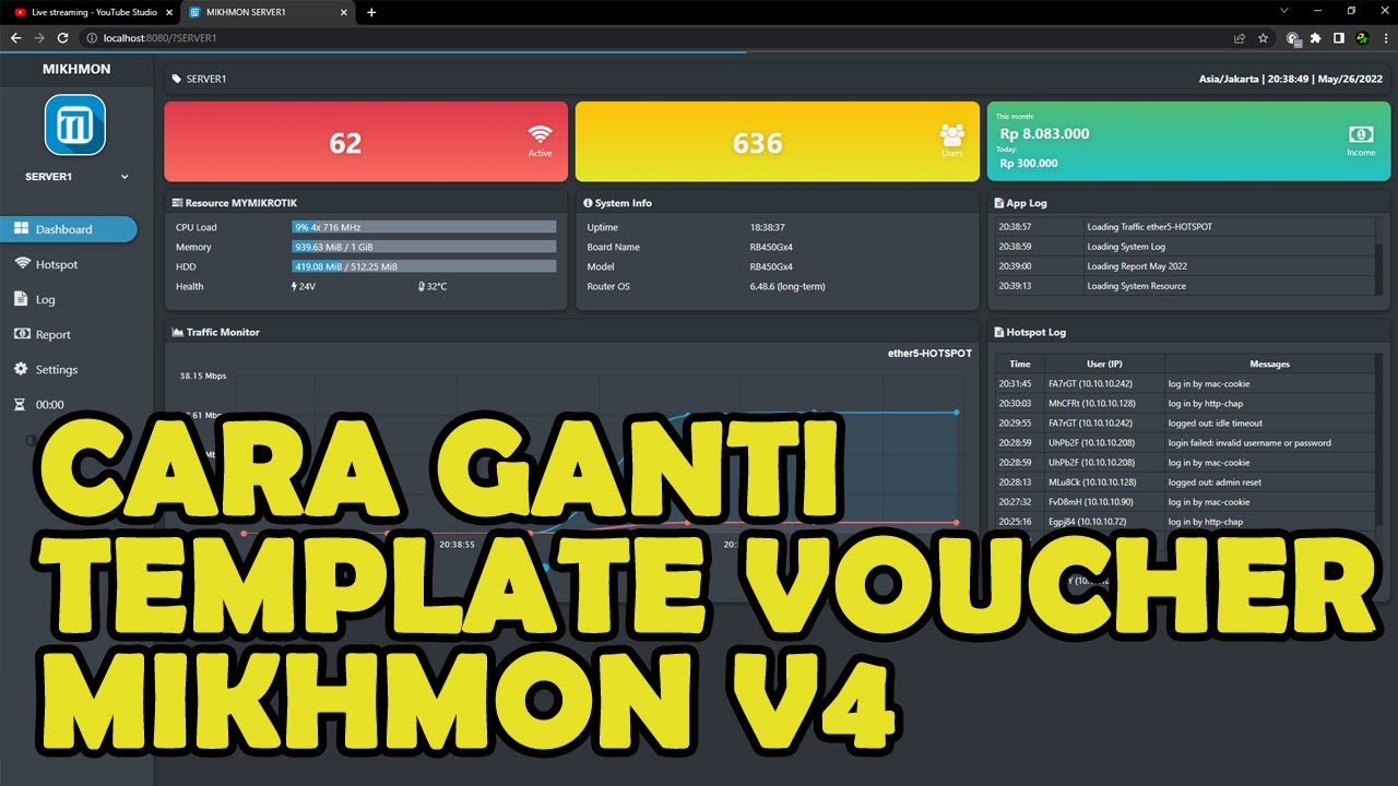 CARA GANTI TEMPLATE VOUCHER MIKHMON V4 - YouTube