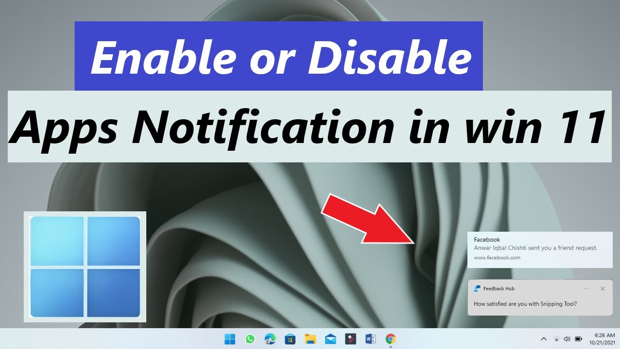 How to Disable/Enable Notifications on Windows 11 | How to Turn off and ...