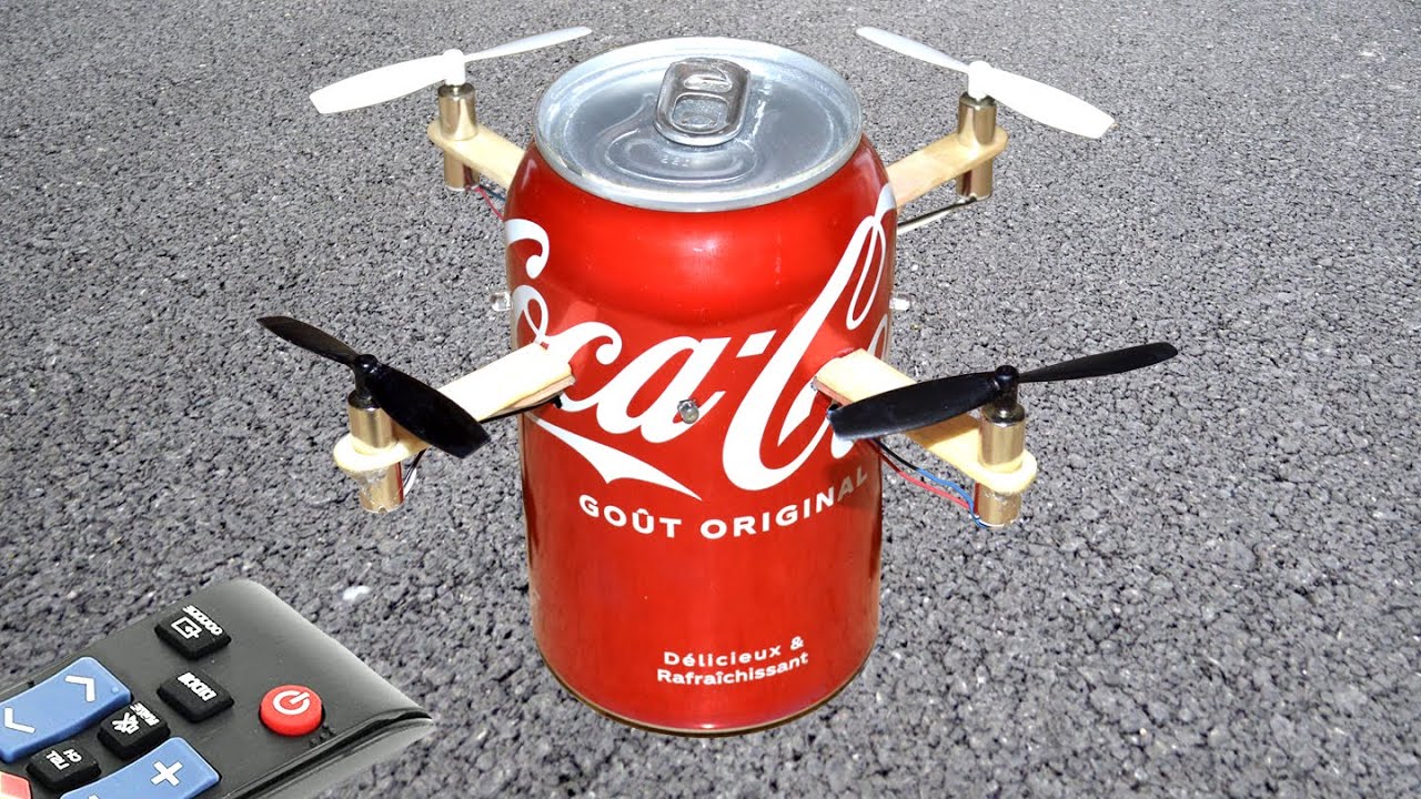How to make an Amazing Drone with coca cola can - YouTube