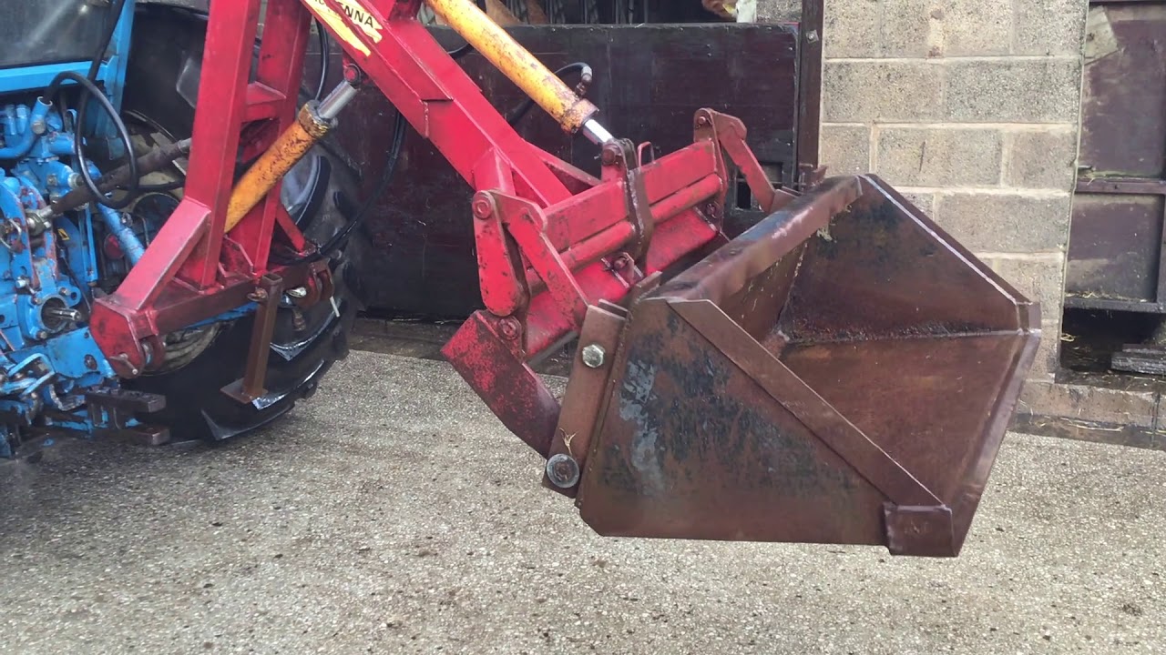 McKenna Tractor Rear Mounted Loader With 4ft Bucket - YouTube