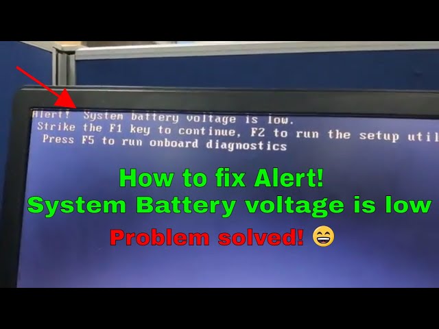 Alert System Battery Voltage Low