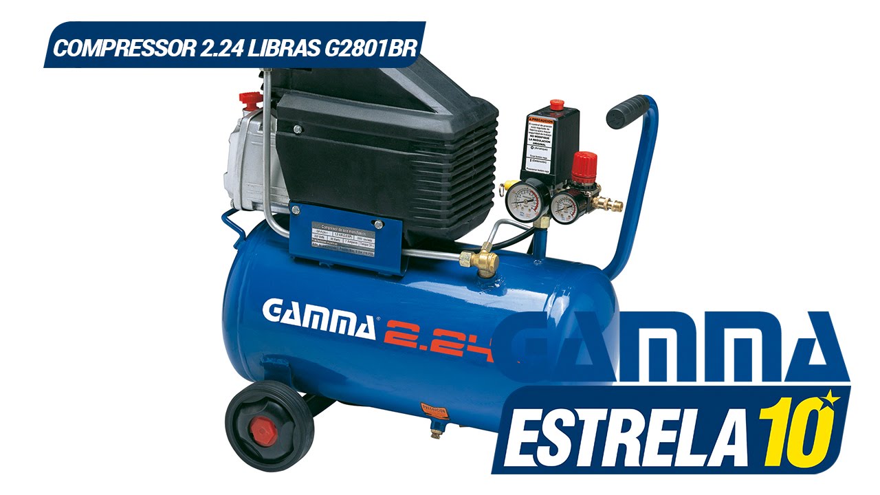 Compressor 24 Litros G2801BR - Gamma - YouTube