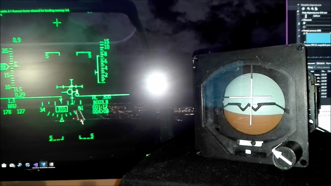 homemade ADI indicator for F-16 (in progress/part 9) - YouTube