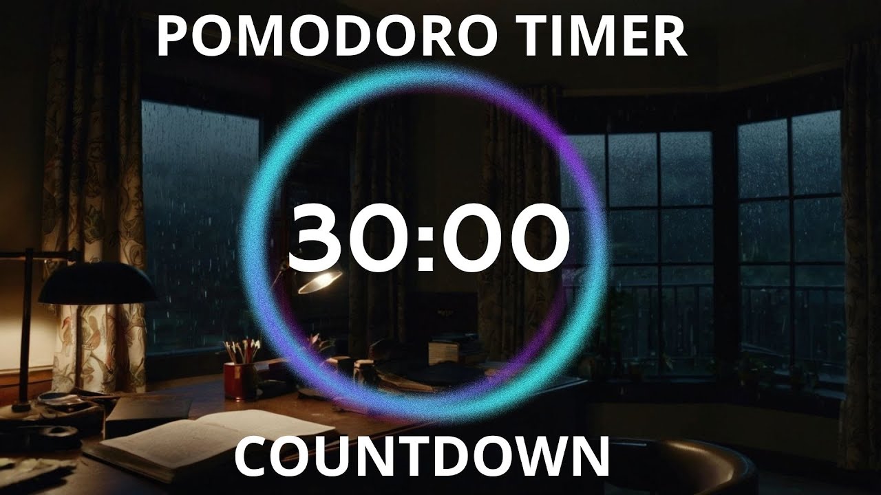 Pomodoro timer 30 Minute Study - Sleep - Relax with Lofi music - YouTube