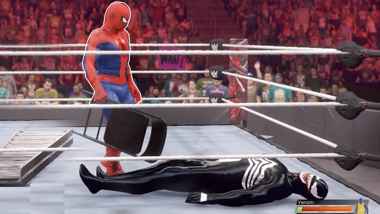 SPIDERMAN VS VENOM WWE CHAMPIONSHIP MATCH WWE 2K22 - YouTube