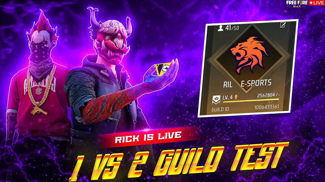 Guild Test Live - RICK IS LIVE | Free Fire India | |#freefire # ...