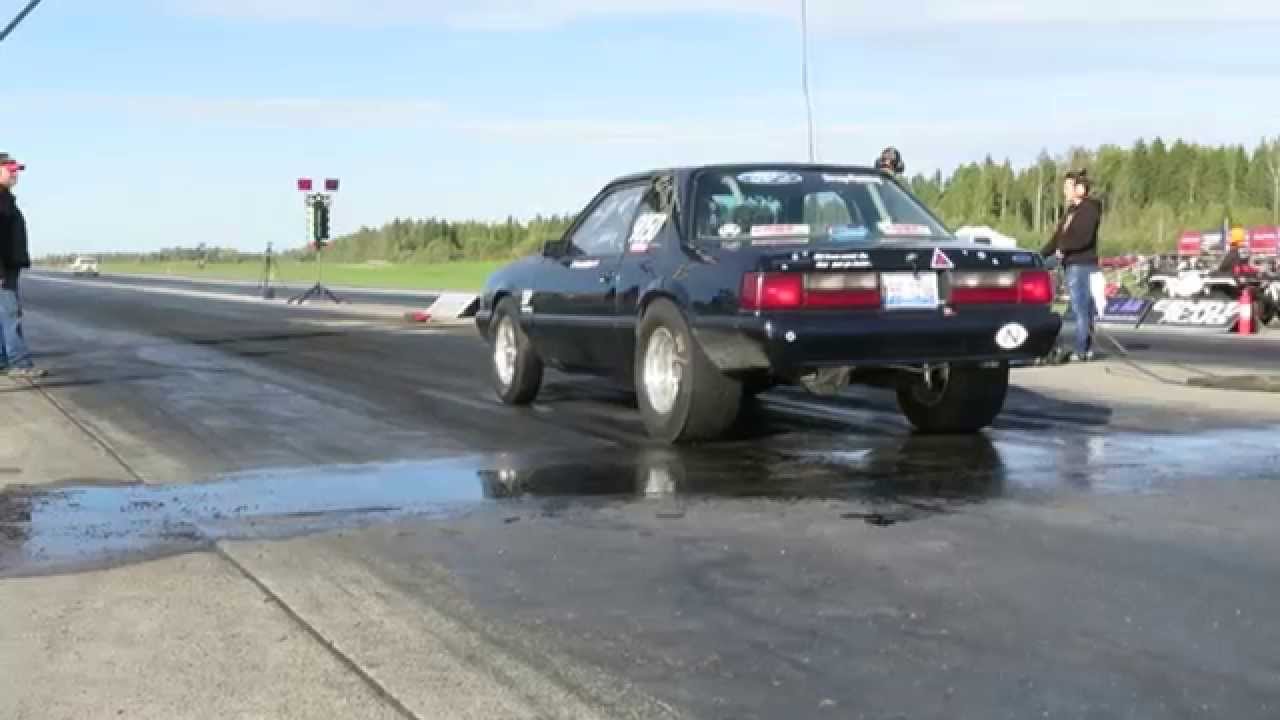 1990 Mustang Notchback drag - YouTube