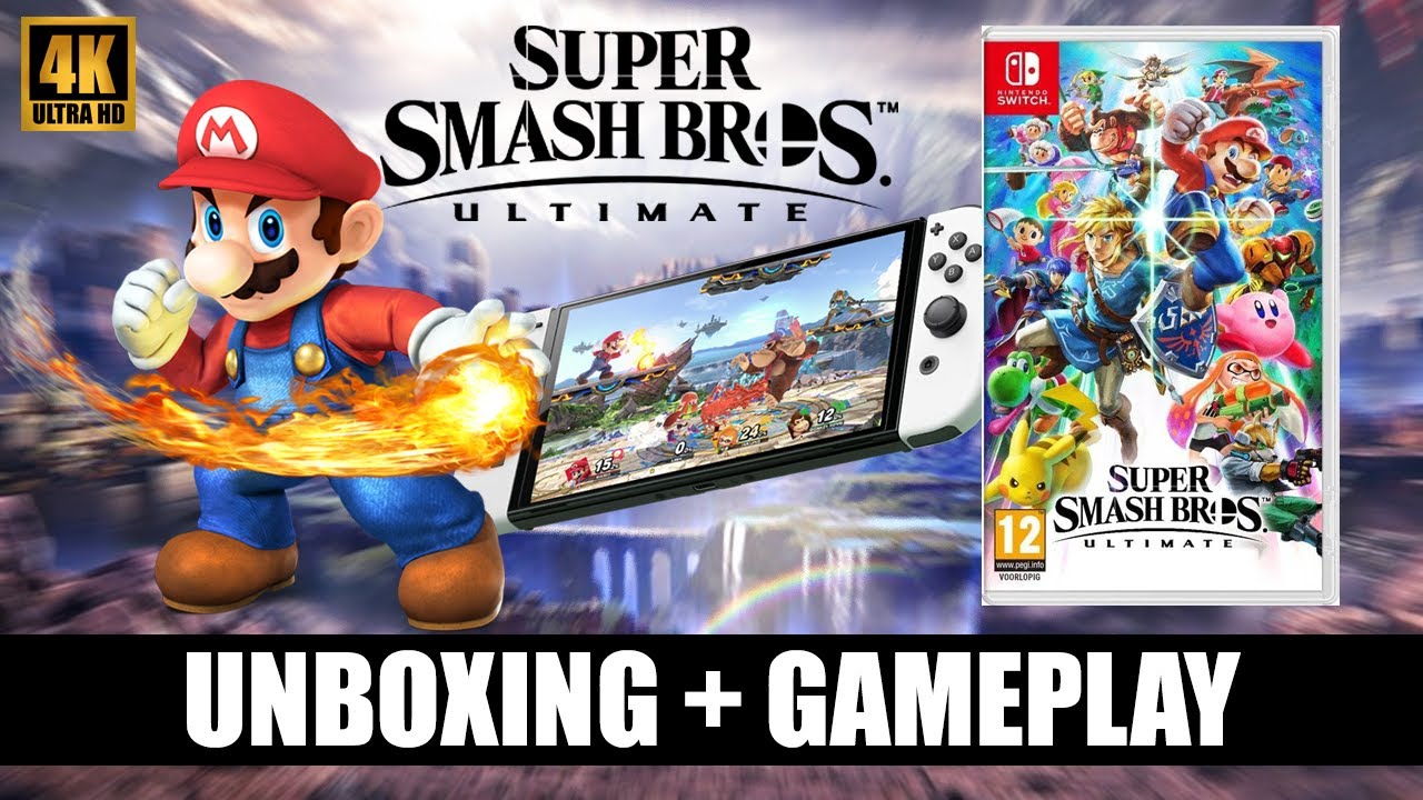 Super Smash Bros Ultimate Unboxing + Nintendo Switch OLED Handheld ...