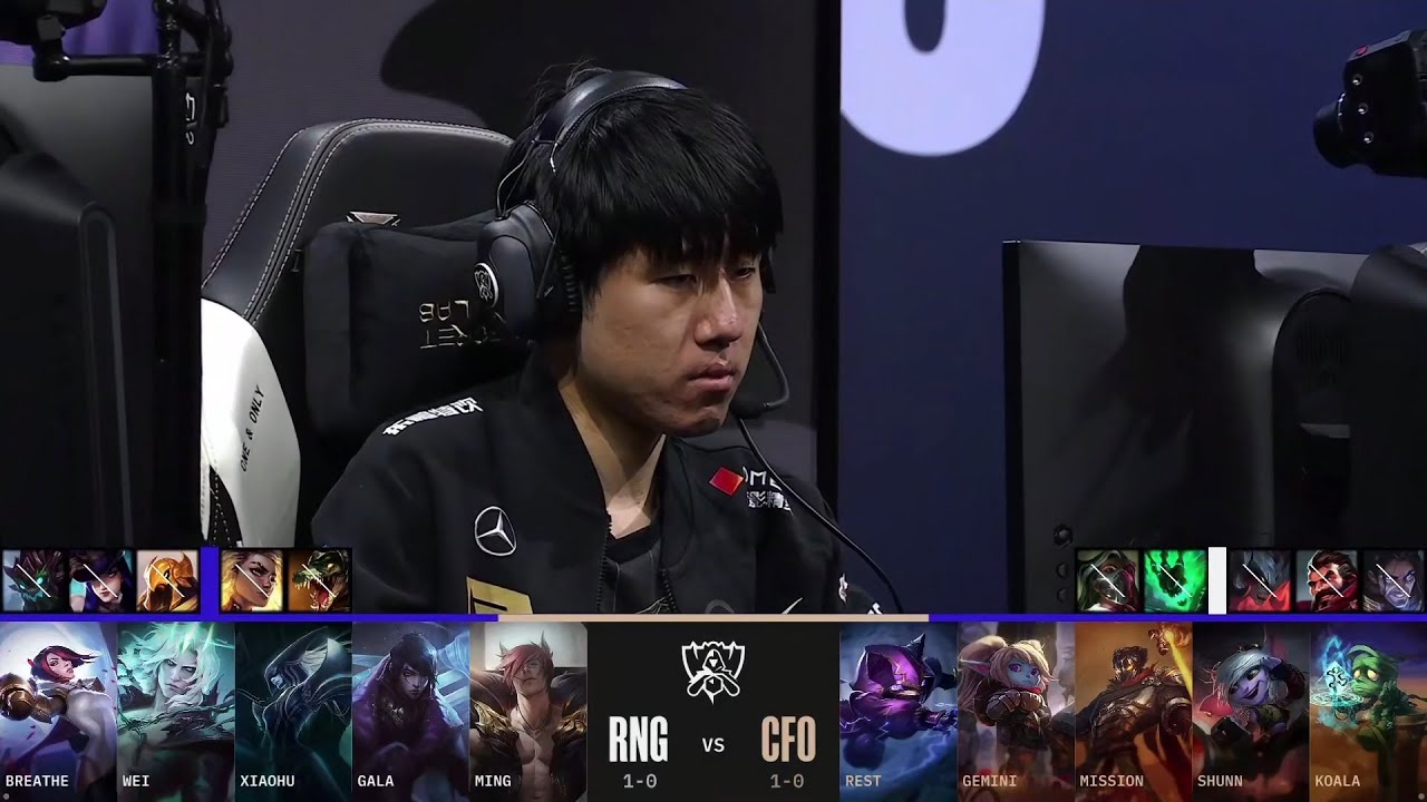 【英雄联盟】2022 S12全球总决赛小组赛 RNG vs CFO - YouTube