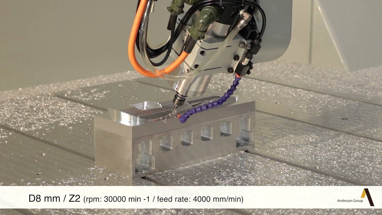 Anderson Europe GmbH - HSC 5-Axis Milling Application (Aluminium) - YouTube
