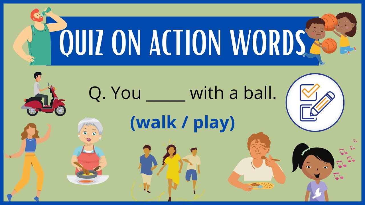 Learn Spoken English I Action Words Quiz I Action Verbs I Grammar Quiz ...
