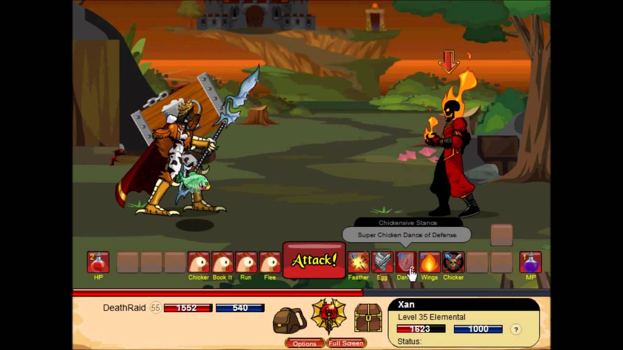 Dragonfable - Fighting (and owning) Xan in Xan's Wrath war. - YouTube