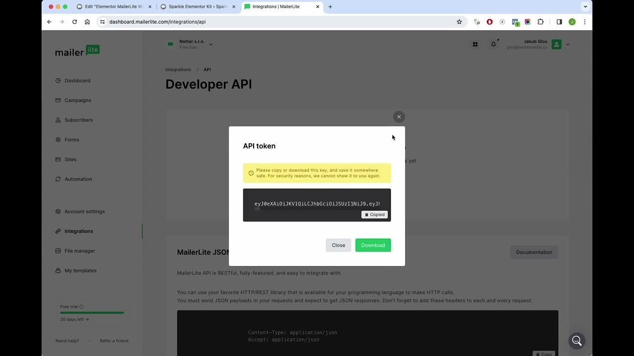 How to set up Elementor MailerLite Newsletter Subscribe Widget - YouTube