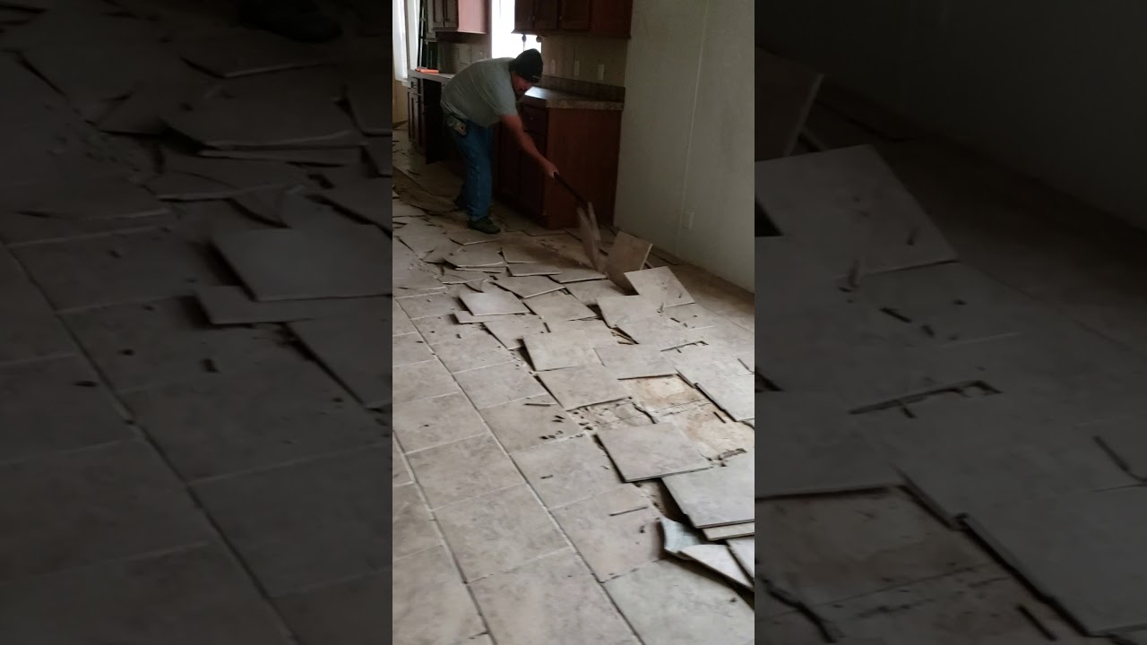 Bad tile job demo - YouTube