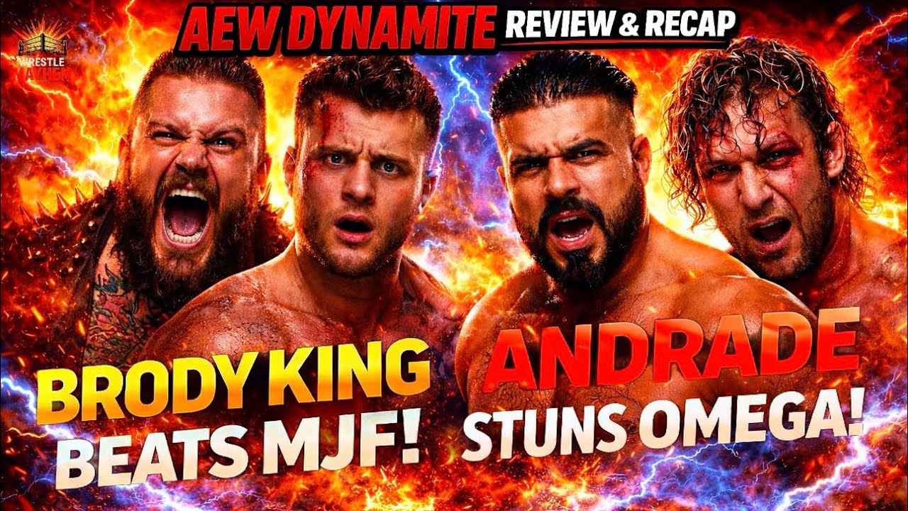 BRODY KING ne MJF KO HARA DIYA! Andrade STUNS Omega | AEW Dynamite 04 ...