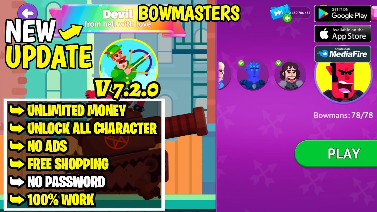 Bowmasters Mod Apk v7.2.0 New Update 2025 - No Password - YouTube