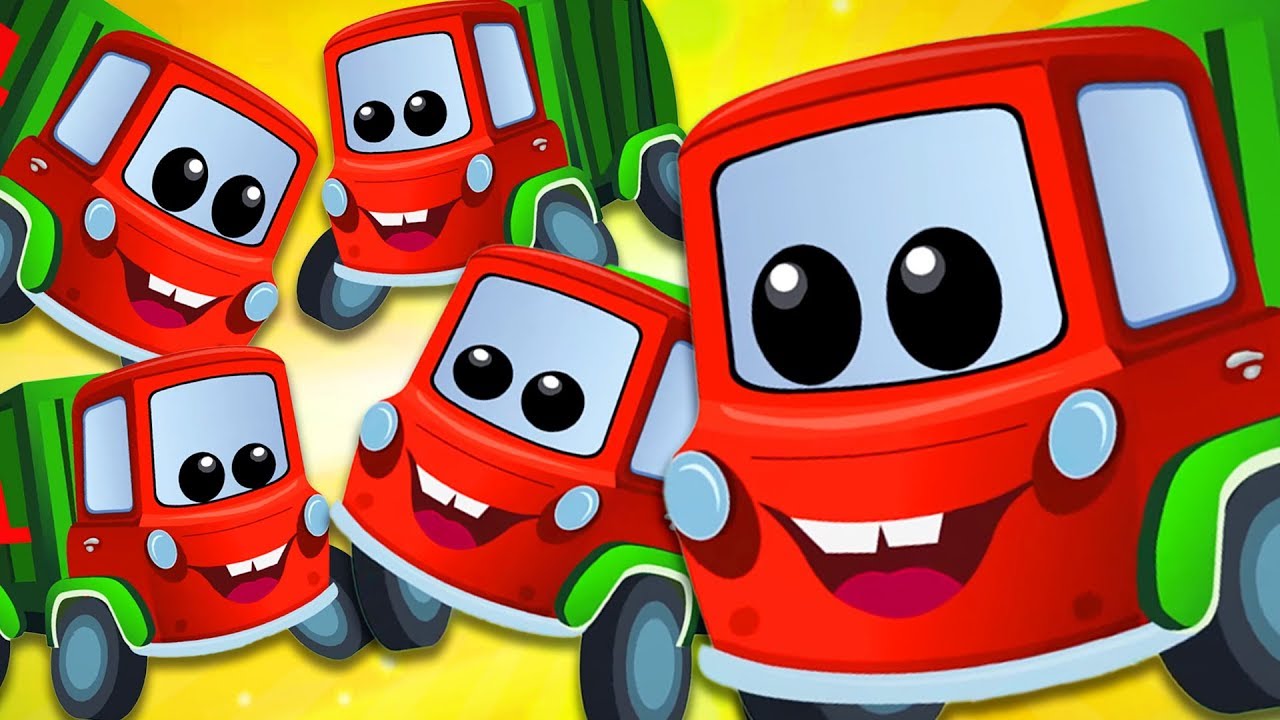 Five Little Garbage Trucks | Ralph and rocky Cars cartoon | Nursery ...