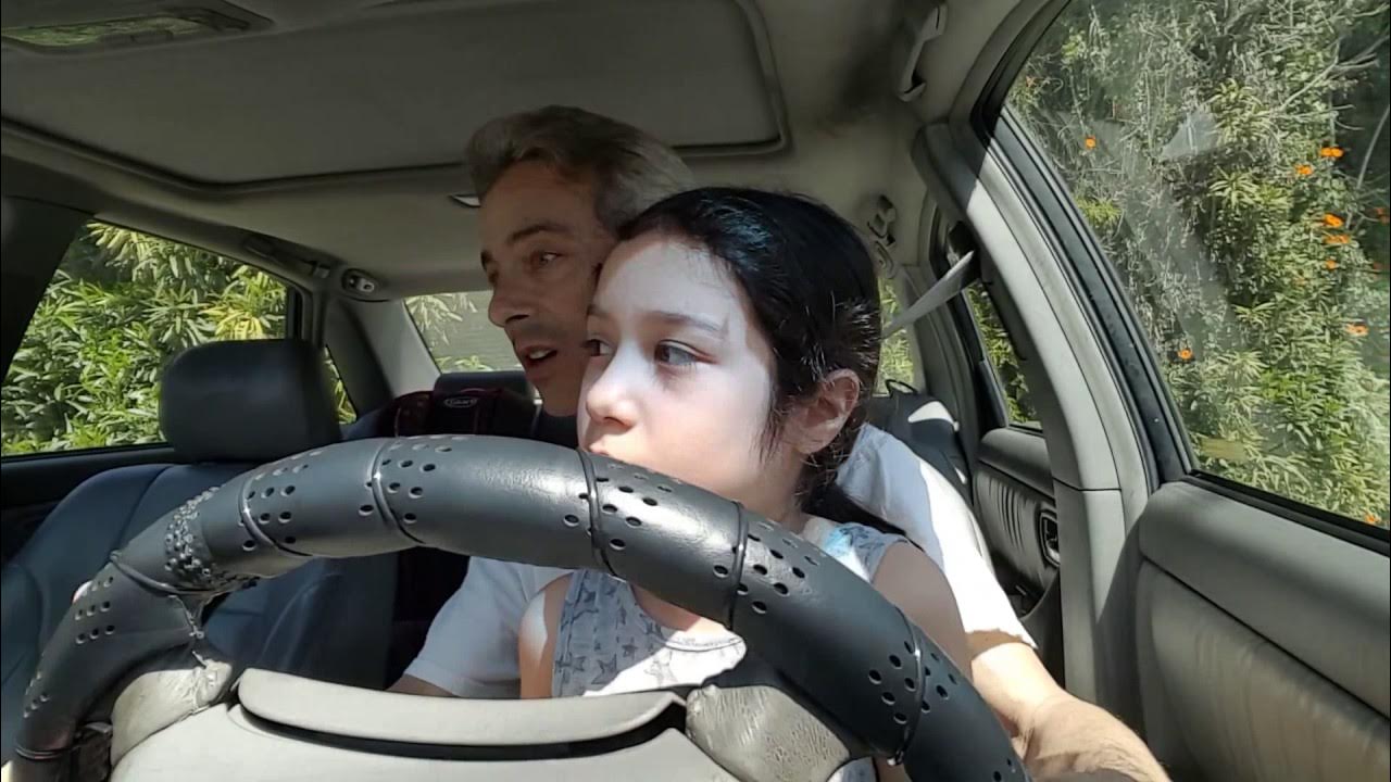 7 Year Old Driving Kayla Has A Driving Lesson W Daddy Youtube