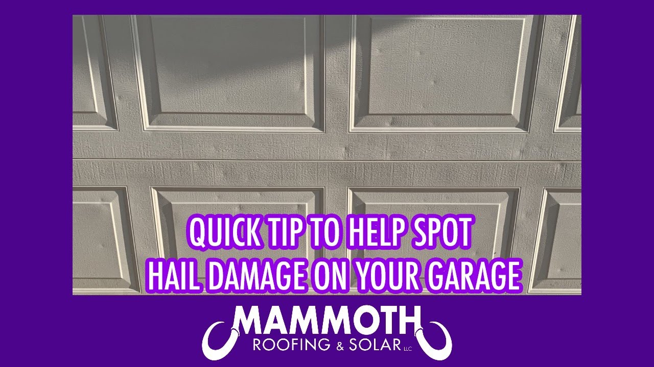 Quick Tip to Help Spot Hail Damage on Your Garage - YouTube