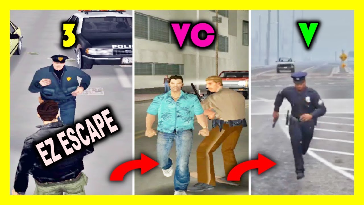 Evolution of 1 Star WANTED Level in Gta Games (2001-2020) - YouTube