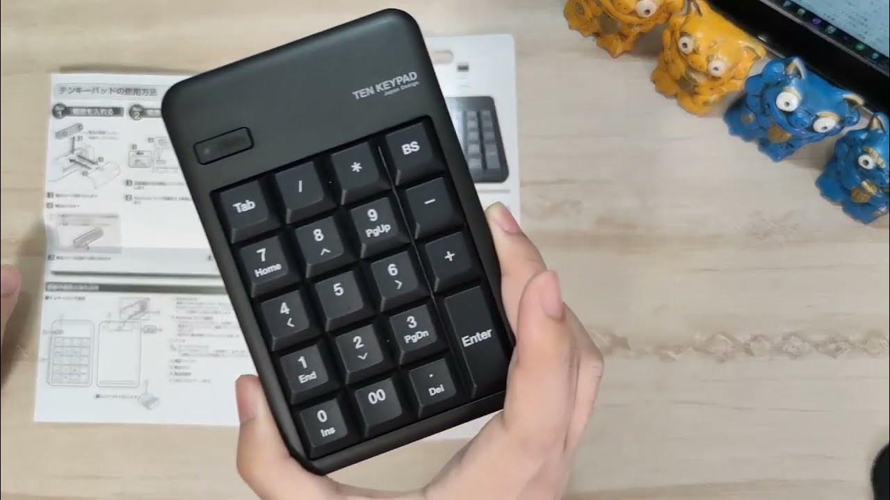 エレコム ワイヤレステンキー 「TK-TDM017BK」購入レビュー、ライブ配信ツール用でも使えて便利 - YouTube