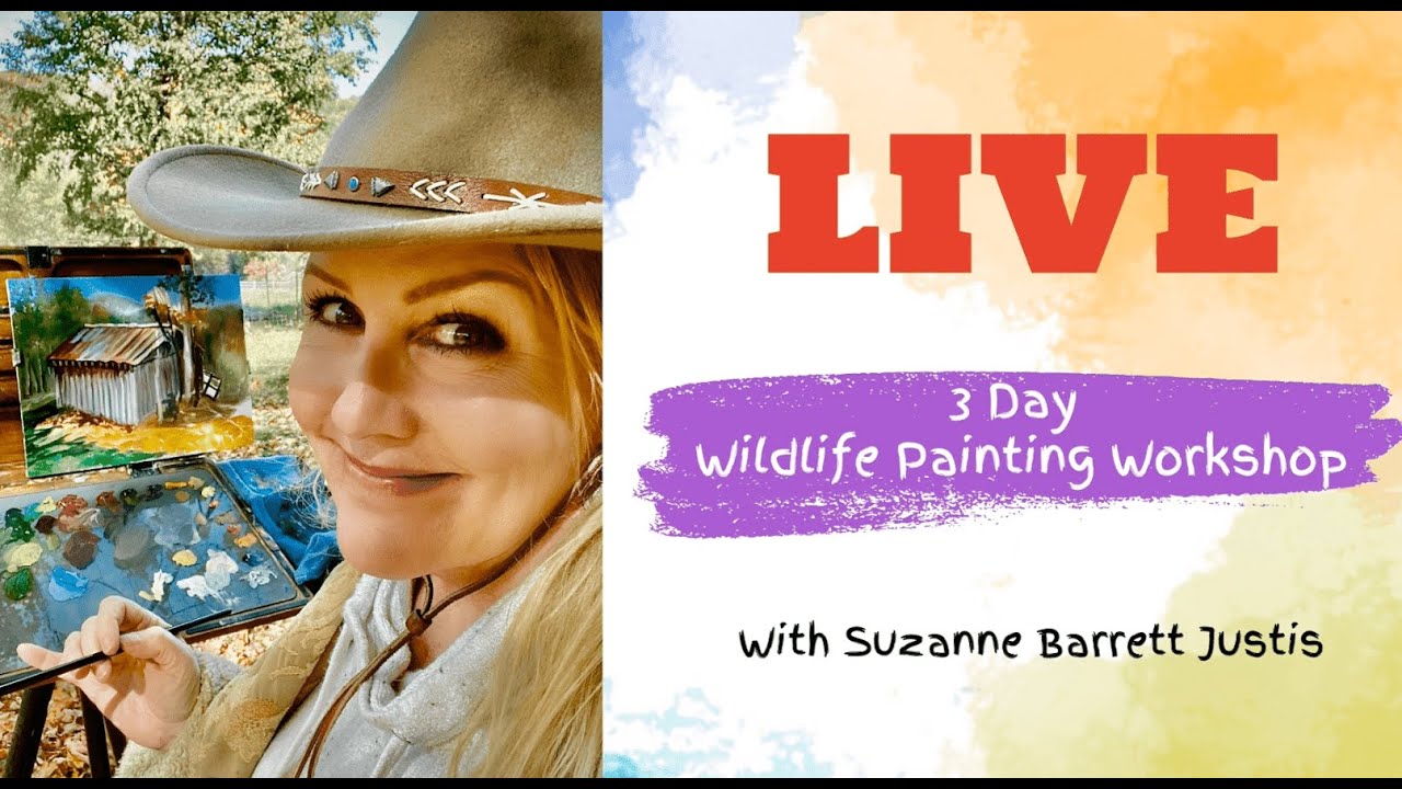 DAY 1 OF 3 DAY WILDLIFE PAINTING WORKSHOP LIVE STREAM - Suzanne Barrett ...