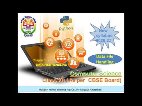 File Handling in Python Part 1 Hindi | CBSE Class 12th | New Syllabus ...