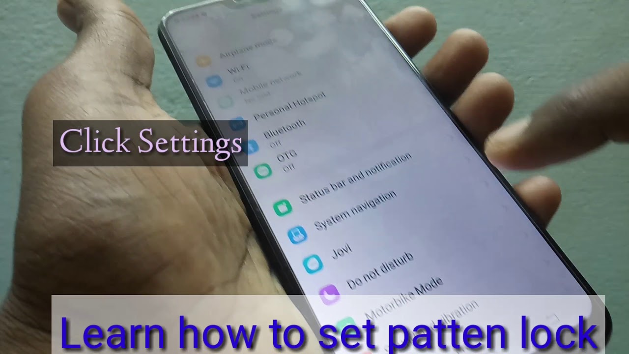 How to set pattern lock in Vivo Y81 - YouTube