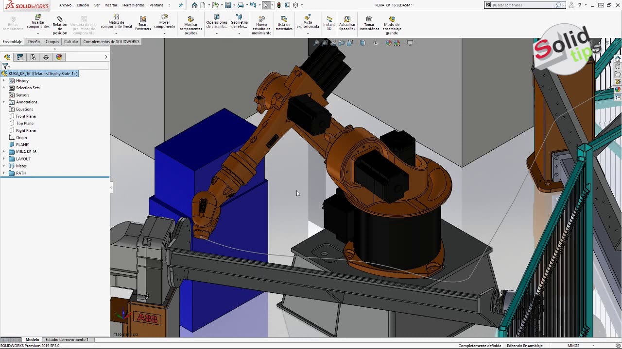 SOLIDWORKS TUTORIAL Control de Relaciones de Posición - YouTube