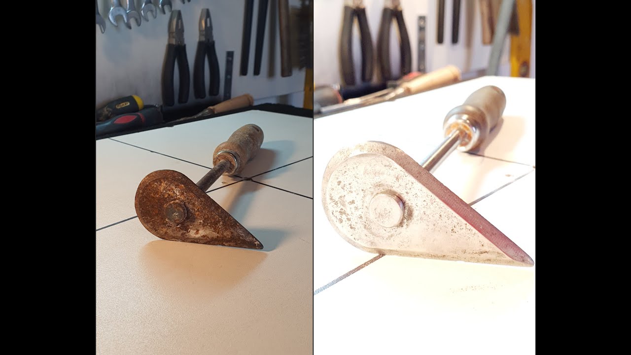 Old rusty tool restoration / Restauration d"un ancien outil rouillé ...