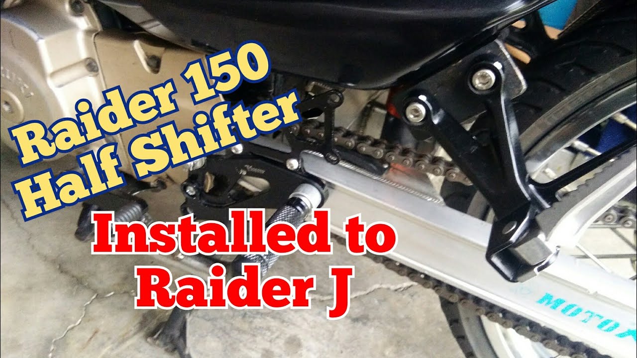 Half Shifter & R150 footpeg installed to Raider J (convert lng) - YouTube