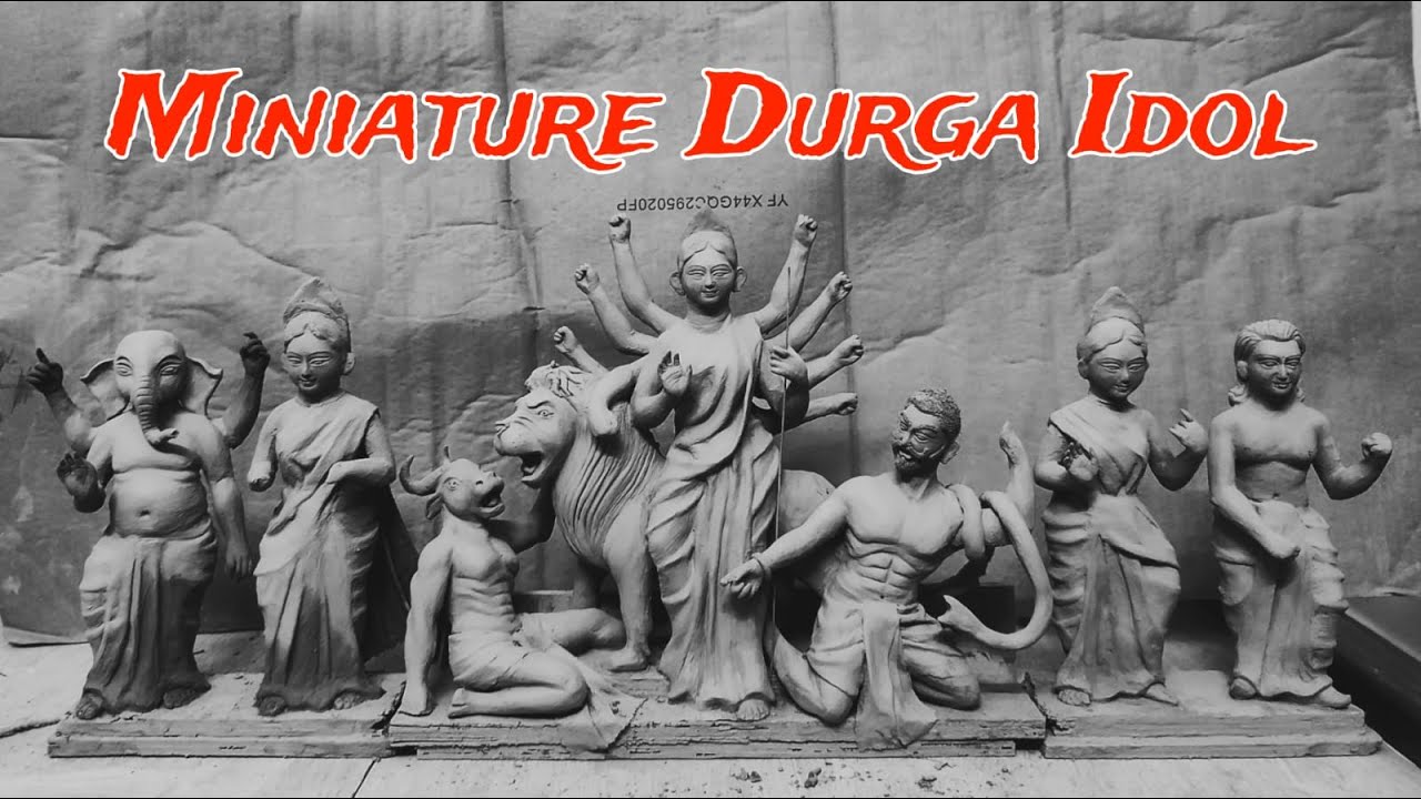 Durga idol making / miniature durga idol making / durga puja 2023 ...
