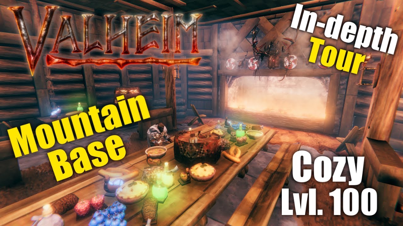 Valheim Build: Snowy Mountain Inn - In-Depth Tour - YouTube