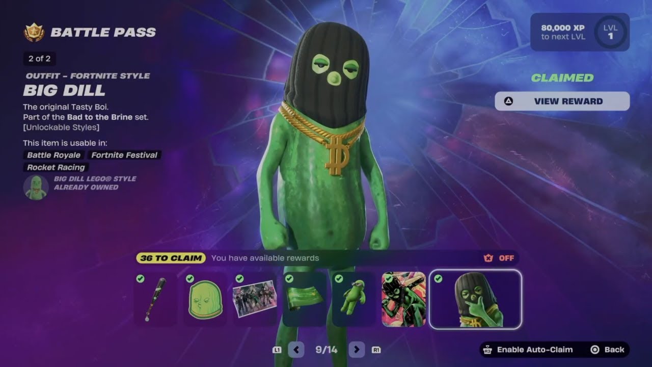 How to Unlock Big Dill Skin in Fortnite | Battle Pass Rewards Page 9 ...