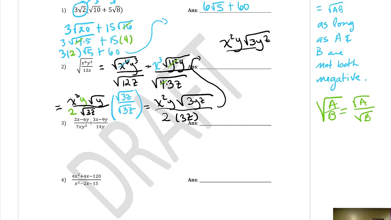 Review for Intermediate Algebra Final Exam - YouTube