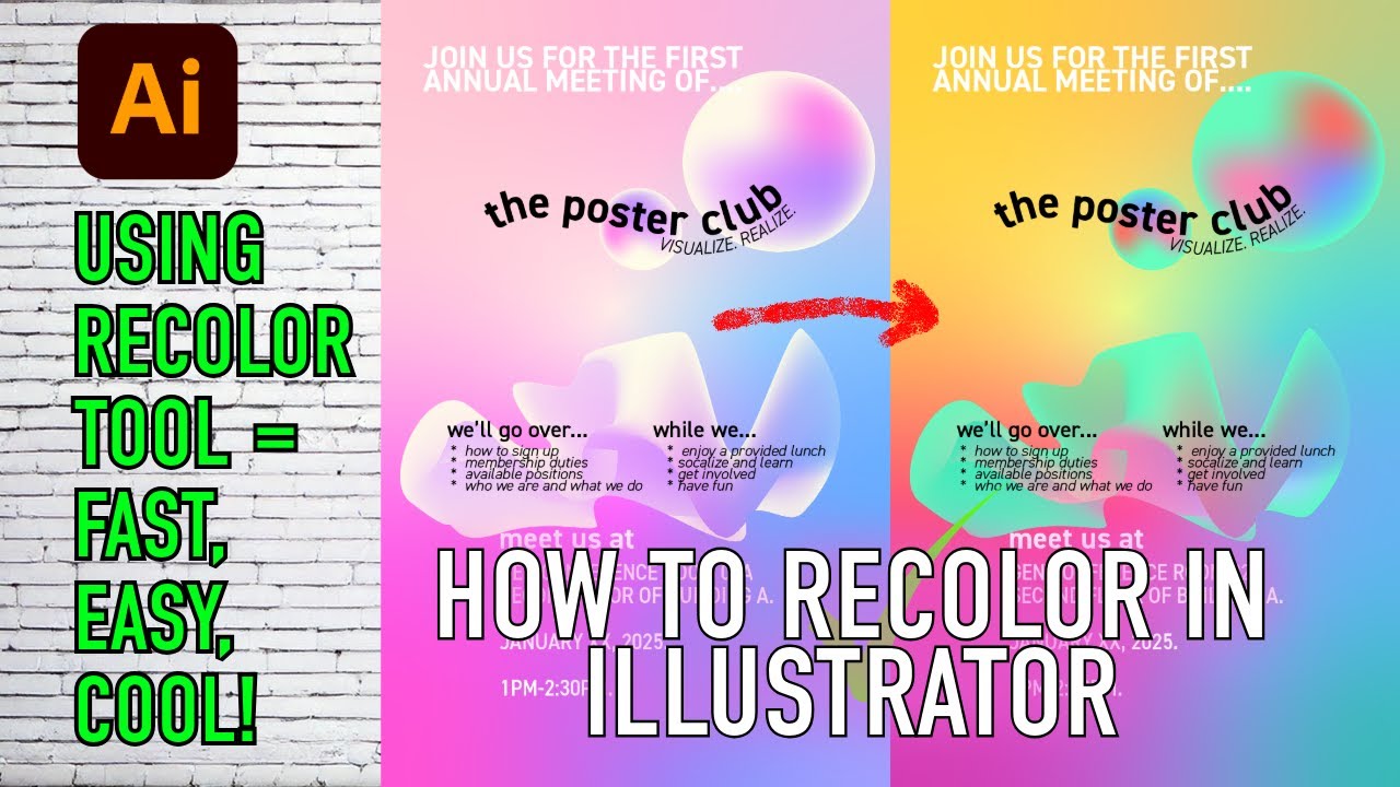 Using the Recolor Tool in Illustrator - How to Change Colors FAST - YouTube