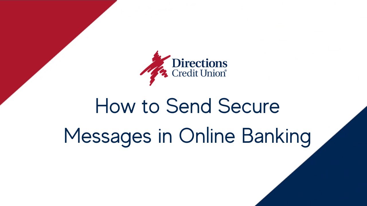 How to Send Secure Messages in Online Banking - YouTube