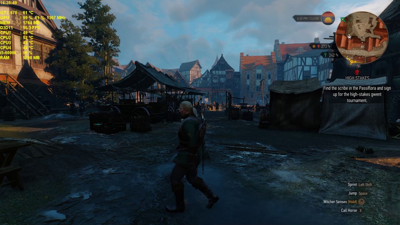 The Witcher 3 - Hierarch Square on high, ultra and low (i5 6600k, GTX ...