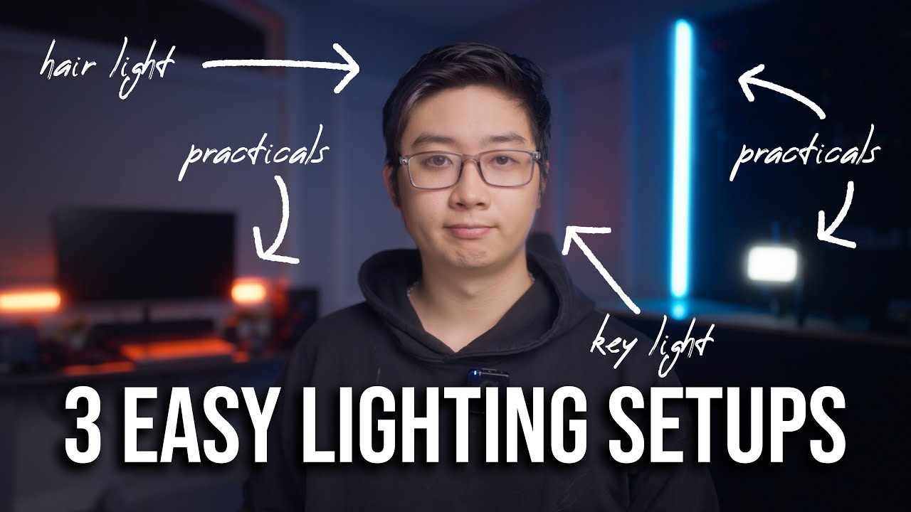 3 EASY LIGHTING SETUPS for your HOME STUDIO - YouTube